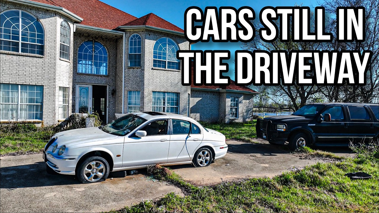 ABANDONED Mansion With SPORTS CARS in the Driveway - Corvette, Jaguar Left Behind