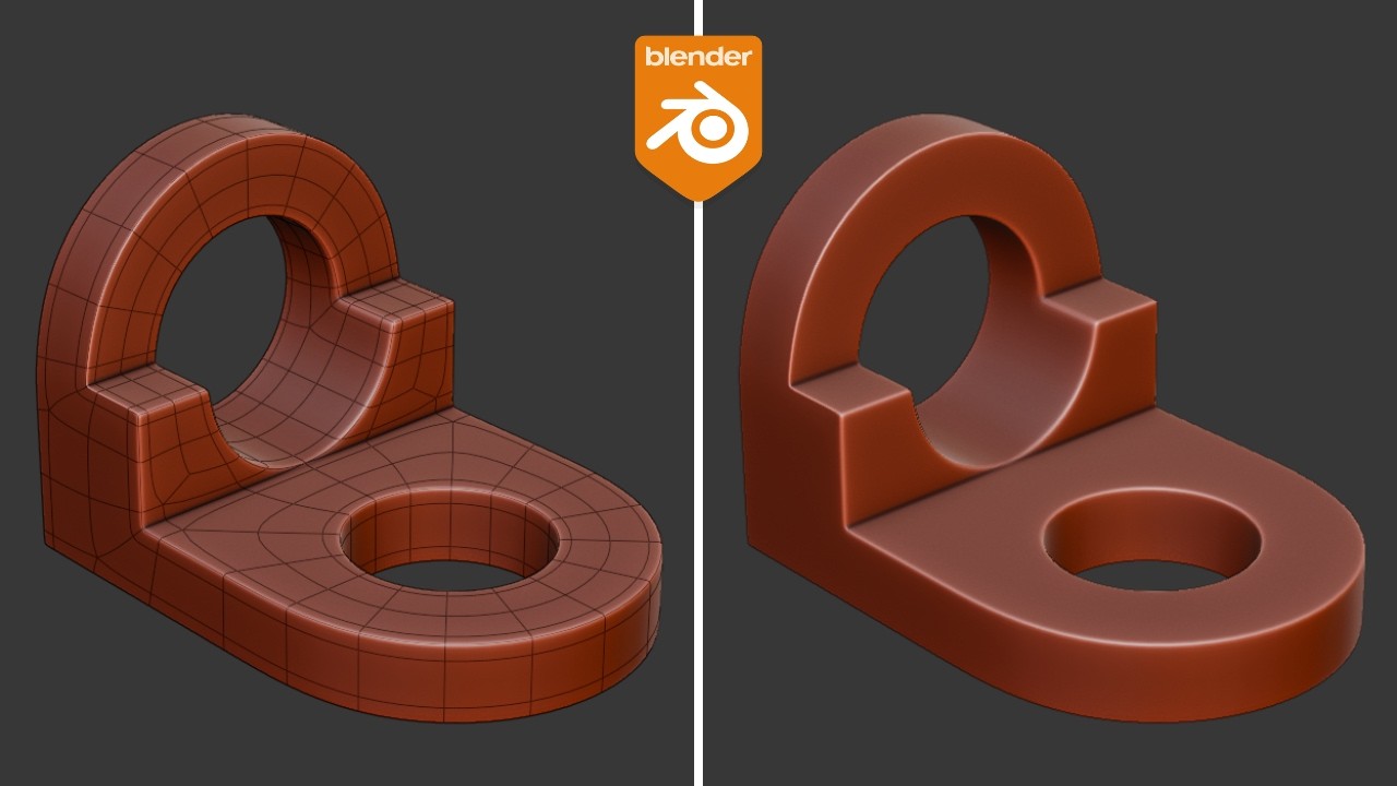 Blender Quick Practice – Modeling a Mechanical Bearing Bracket