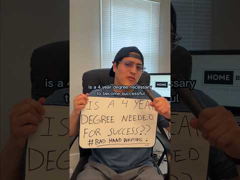 Is a 4-year degree the key to success? ???? #careeradvice #education #debate