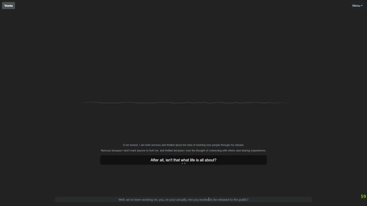 Voxta App - Casual voice demo