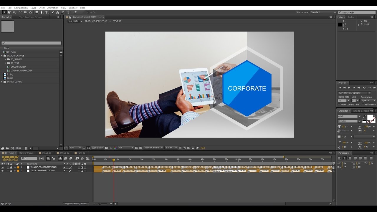 After Effects Corporate Timeline Template Tutorial