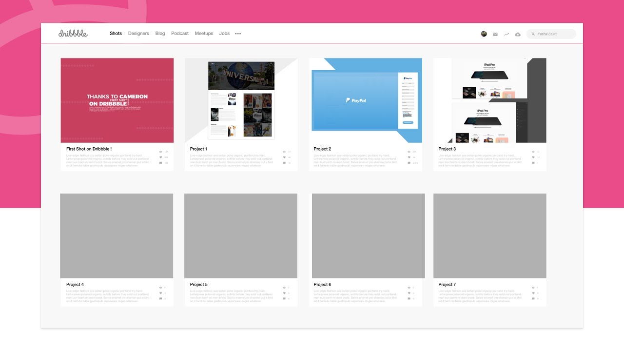Dribbble  Landing Page —  Daily Design  #01