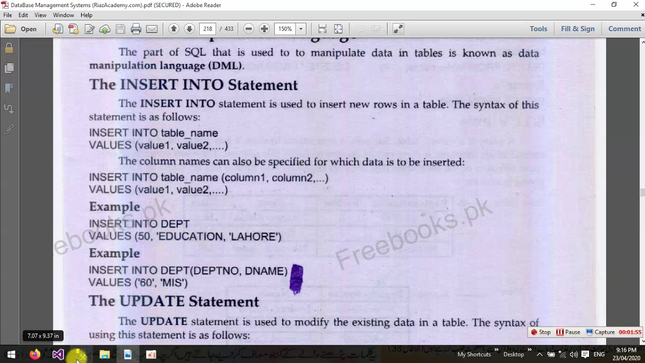 13   SQL INSERT INTO statement