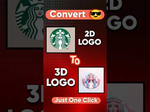 2D logo Convert to 3D logo Free AI Website #digitalsonustudio #logo #free