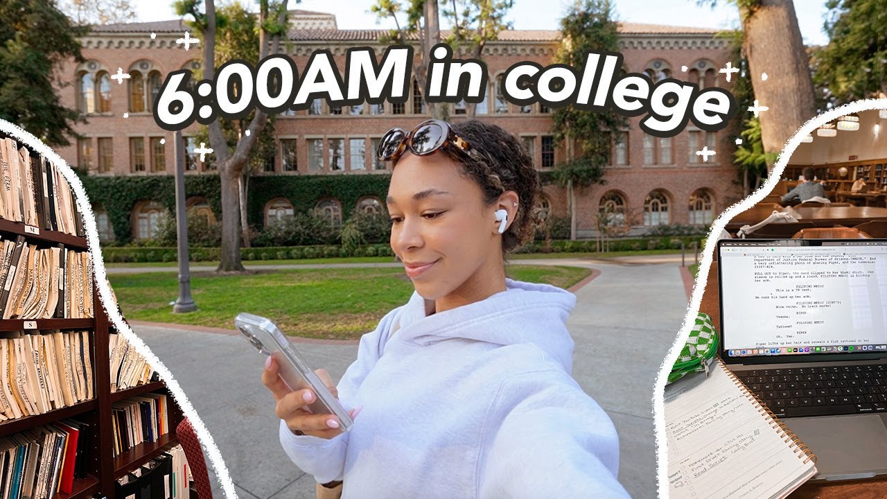6AM COLLEGE DAY IN MY LIFE 🍂 (productive, studying for finals, fall semester at USC)