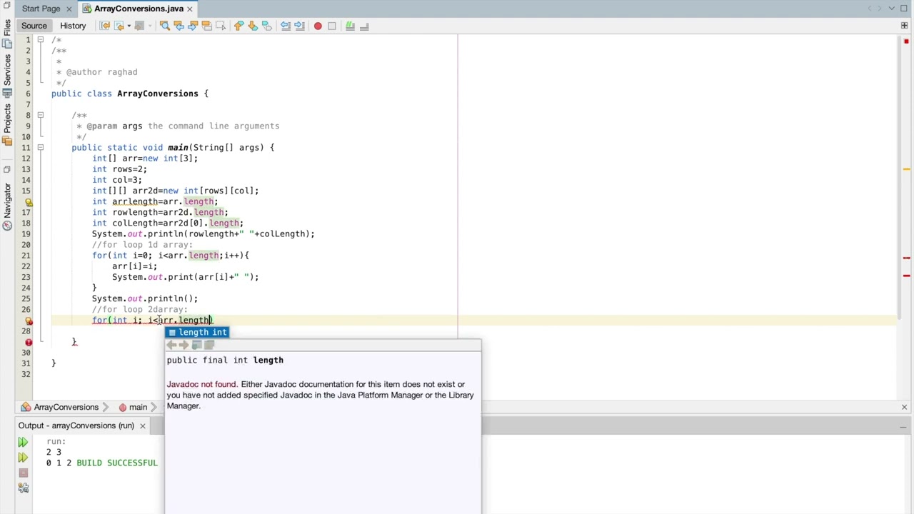 Introduction to 2D-Array+ Converting 2D-Array to Arraylist & 1D-Array