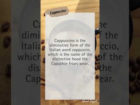 Where did the word Cappuccino come from? #shorts