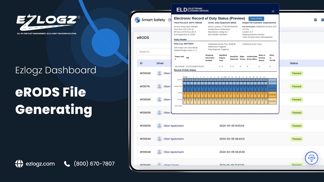 EZLOGZ DASHBOARD: eRODS FILE GENERATING