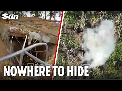Ukraine OBLITERATES Russian grenade launcher and wipes out infantry positions with drone strikes