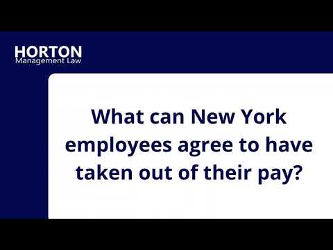 Voluntary Deductions from New York Employees' Pay