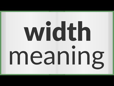 Width | meaning of Width