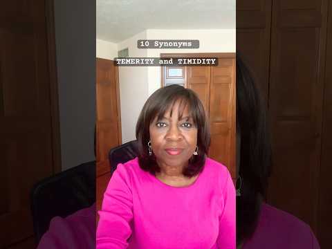 10 Synonyms for TEMERITY and TIMIDITY #shorts