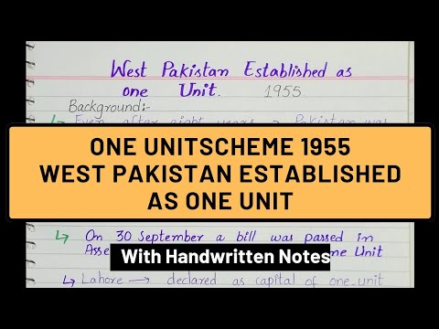 West Pakistan Established as One Unit| One Unit Scheme| Political & Constitutional History of Pak #5