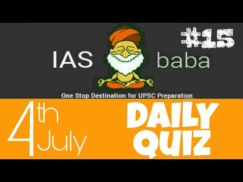 UPSC Quiz- 2019 : IASbaba’s Daily Current Affairs Quiz  [Day 15]