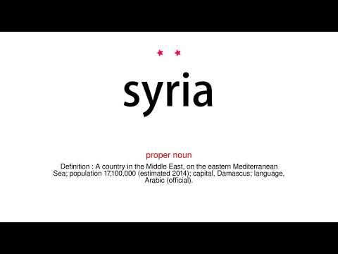 How to pronounce syria - Vocab Today
