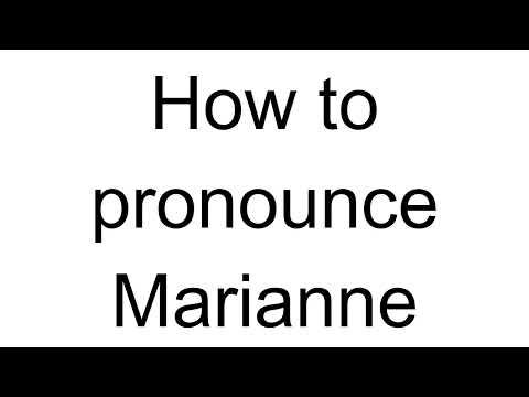 How to Pronounce Marianne (Danish)