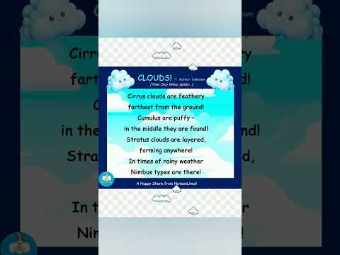 A Clouds Song! #kidsvideo #educational #clouds #nurseryrhymes #kidssong #notesnlines #bhfyp
