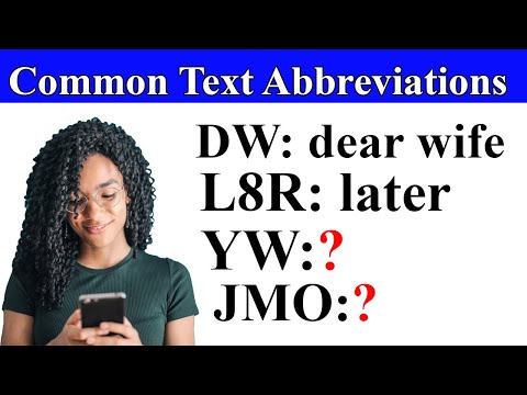 Common Text Abbreviations YOU SHOULD KNOW |