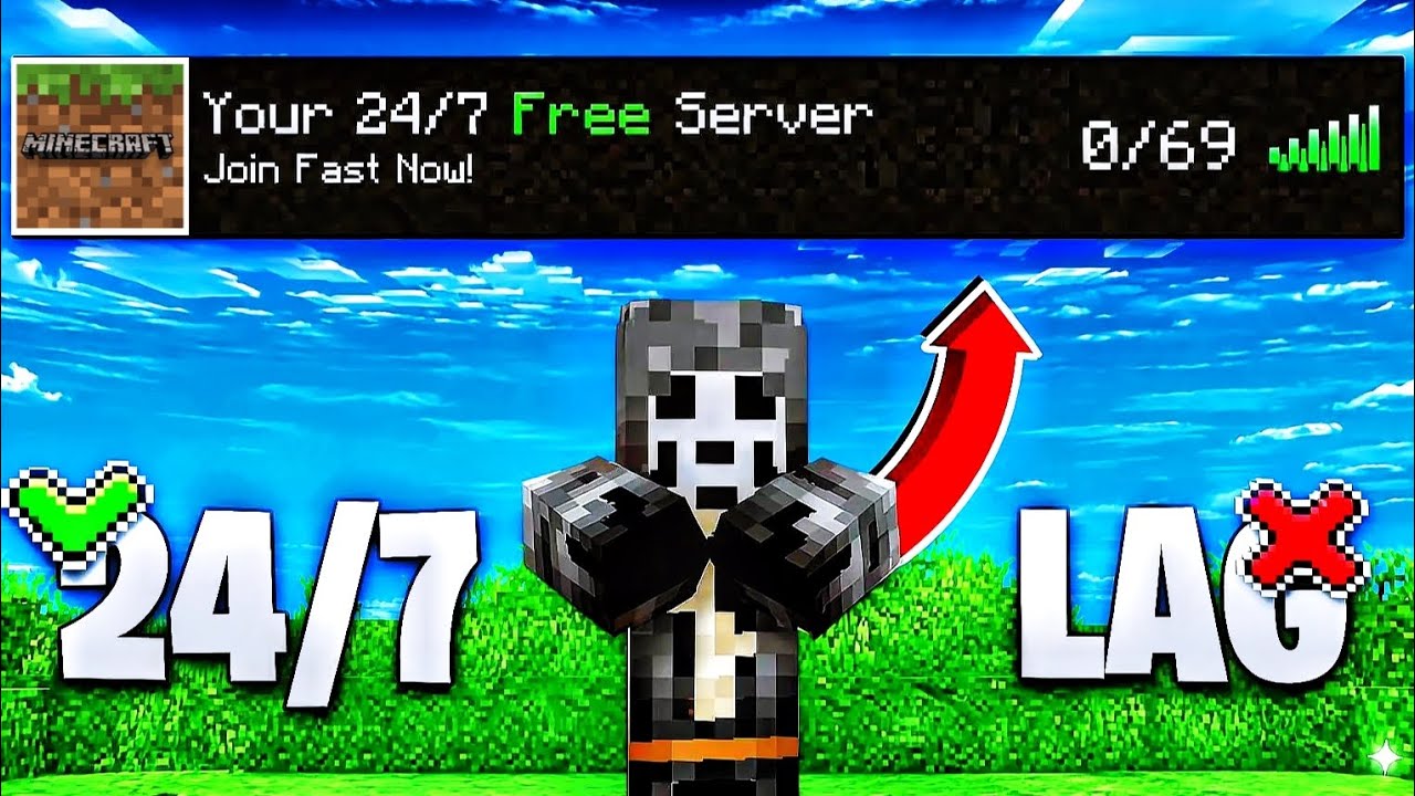 No Lag FREE Minecraft Server 24/7! 🔥 Minehost.io Tutorial