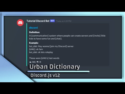 HOW TO MAKE A DISCORD BOT | URBAN DICTIONARY | #22