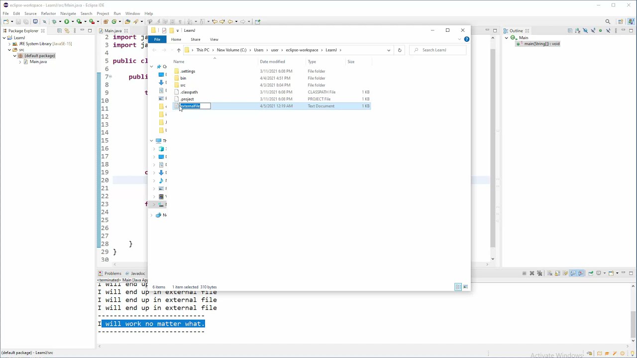 Java OO Tutorial - 43 - Reading a Text File in Java