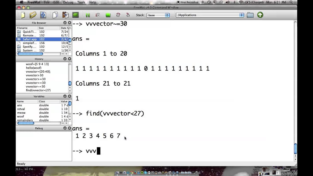 Matlab Crash Course: Part 1 Vectors and Basic  Tools