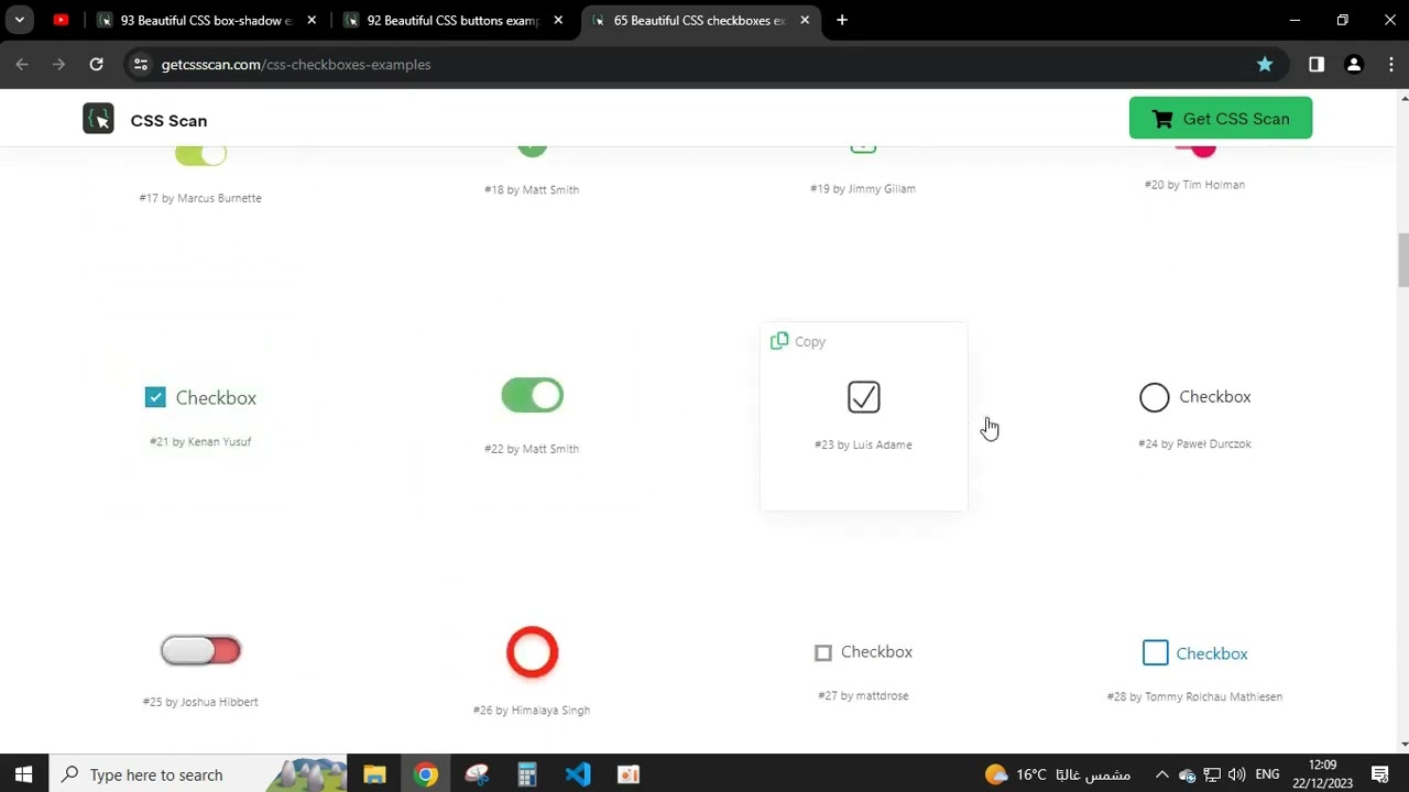 Beautiful CSS checkboxes examples
