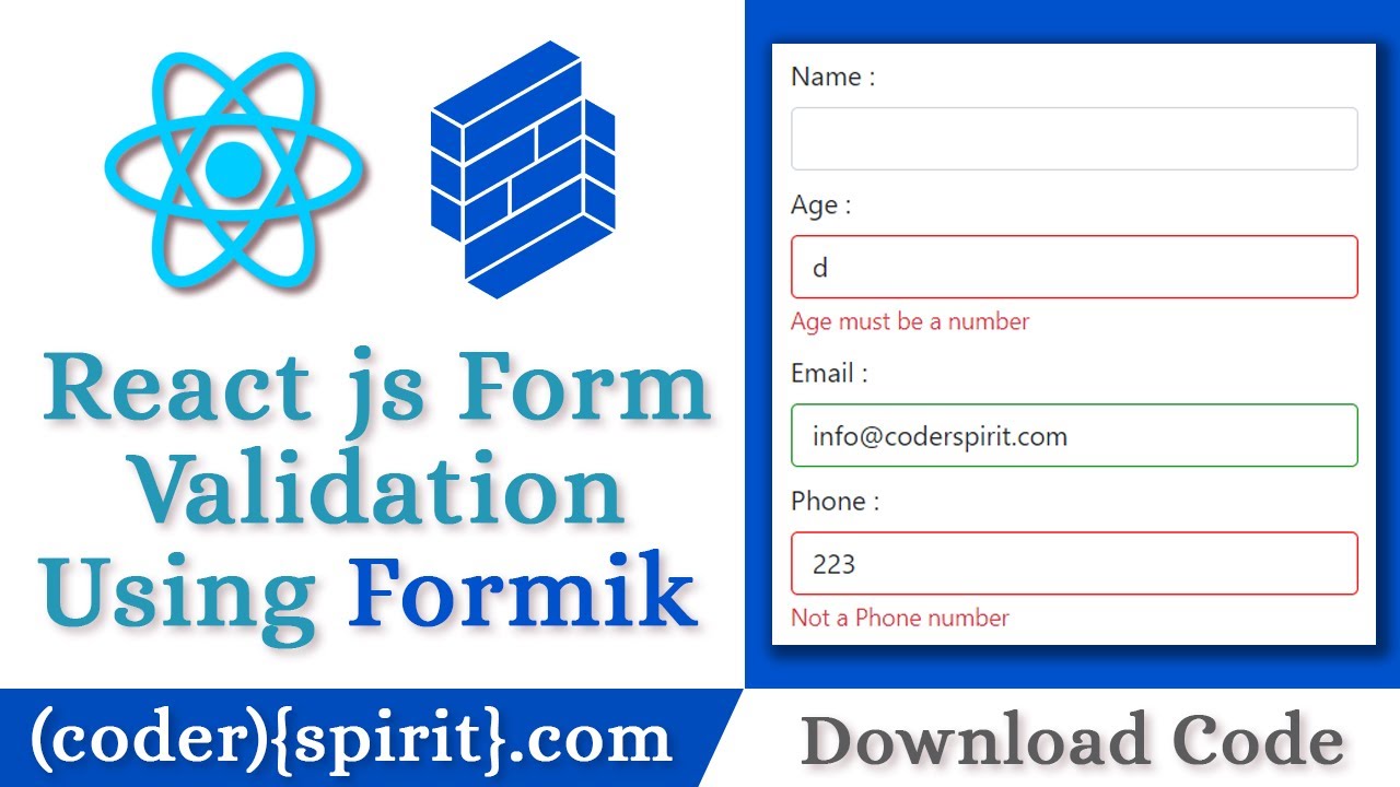 React js Form Validation Example Using Formik