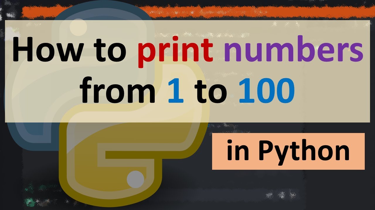 How to print numbers from 1 to 100 in Python #shorts