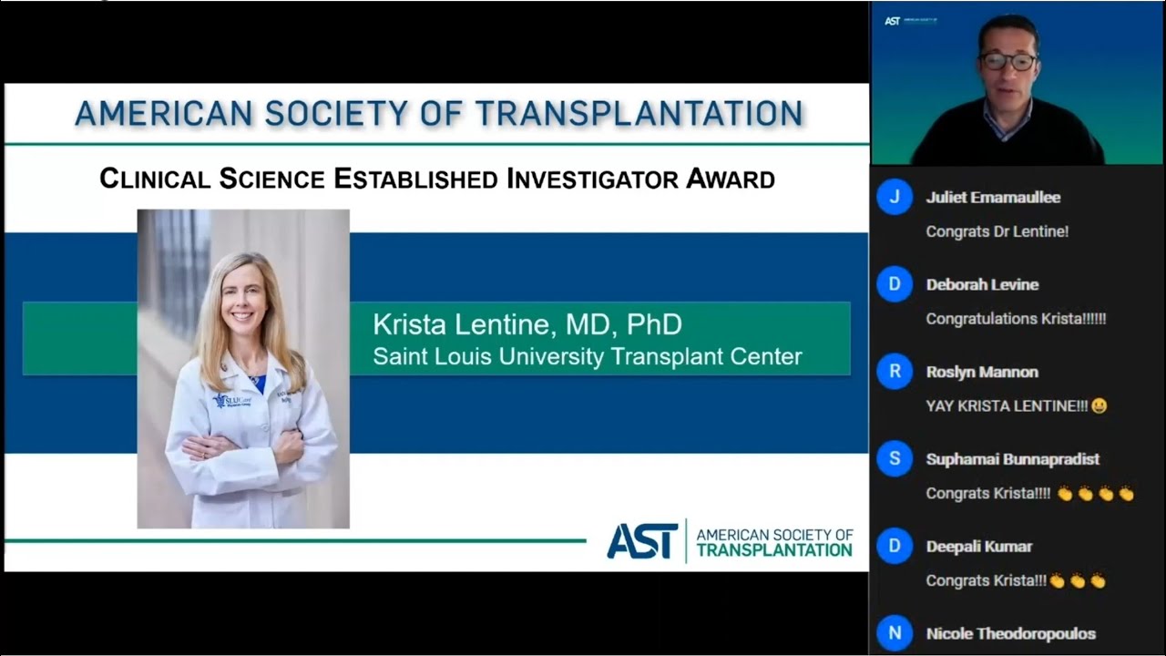 American Society of Transplantation Clinical Science Established Investigator Award | June 6, 2021