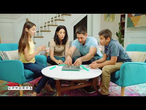 UPWORDS Fun and Challenging Family Word Game with Stackable Letter Tiles