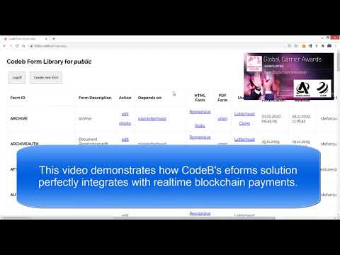 Blockchain eForms