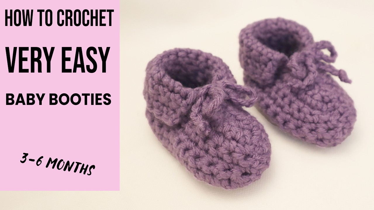 Quick & Easy Crochet Baby Booties | 30 Minute Beginner Tutorial