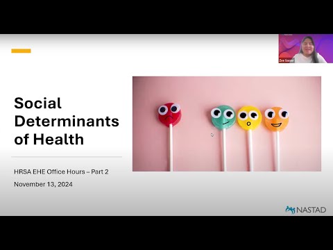 HRSA EHE Office Hours 2 – Addressing Social Determinants of Health