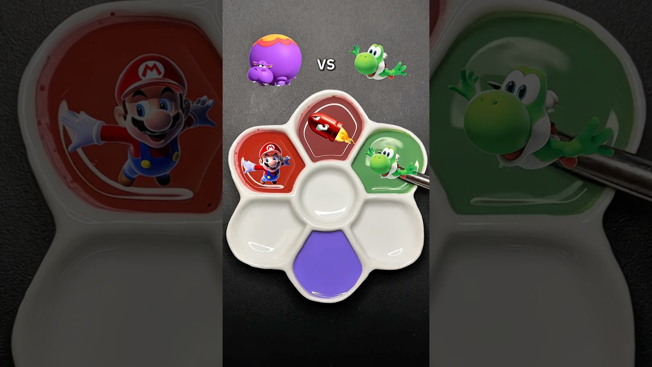Mixing Colors Of Super Mario Galaxy Movie #nintendo #supermario #gaming