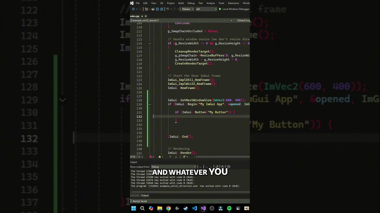 ImGui C++ Buttons: How do They Work, How to Style them. #shorts #c++ #imgui #coding #codingtutorial