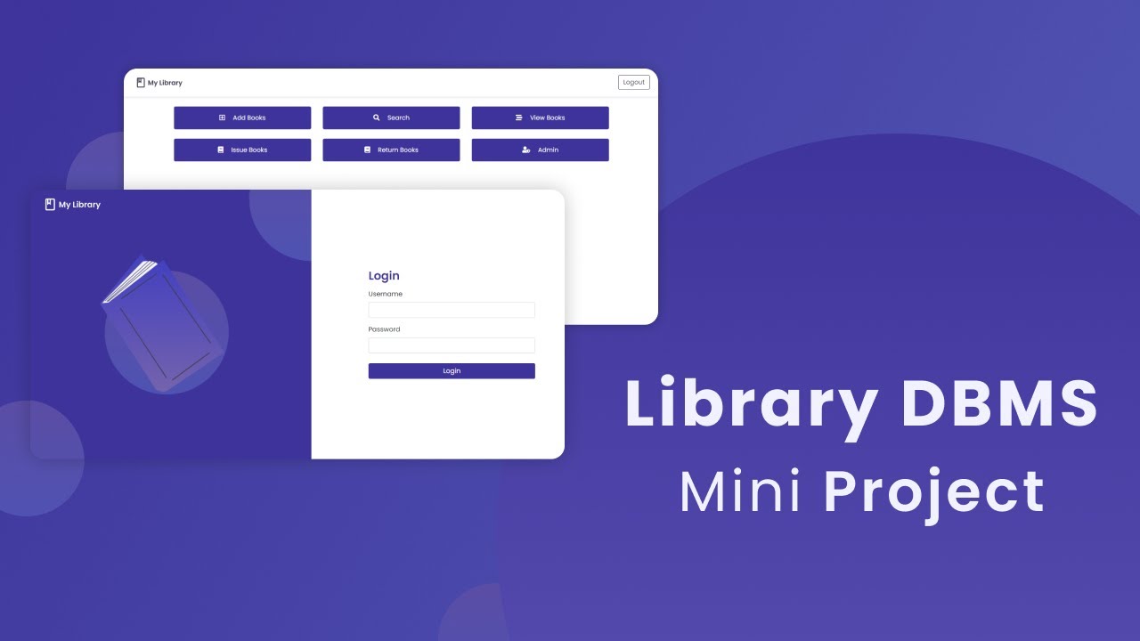 Library DBMS Mini Project Using PHP | MySQL