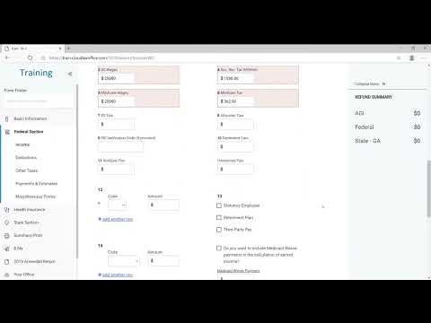 TaxShield Software Online: Adding a W-2 Form