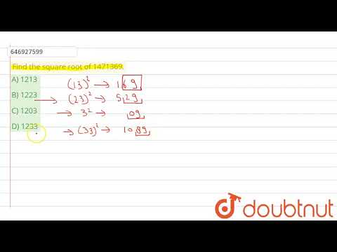 Find the square root of 1471369. | CLASS 14 | SIMPLIFICATION | MATHS | Doubtnut