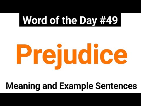 Prejudice - Meaning and Example Sentences | Word of the Day 49 | #vocabulary #englishspeaking