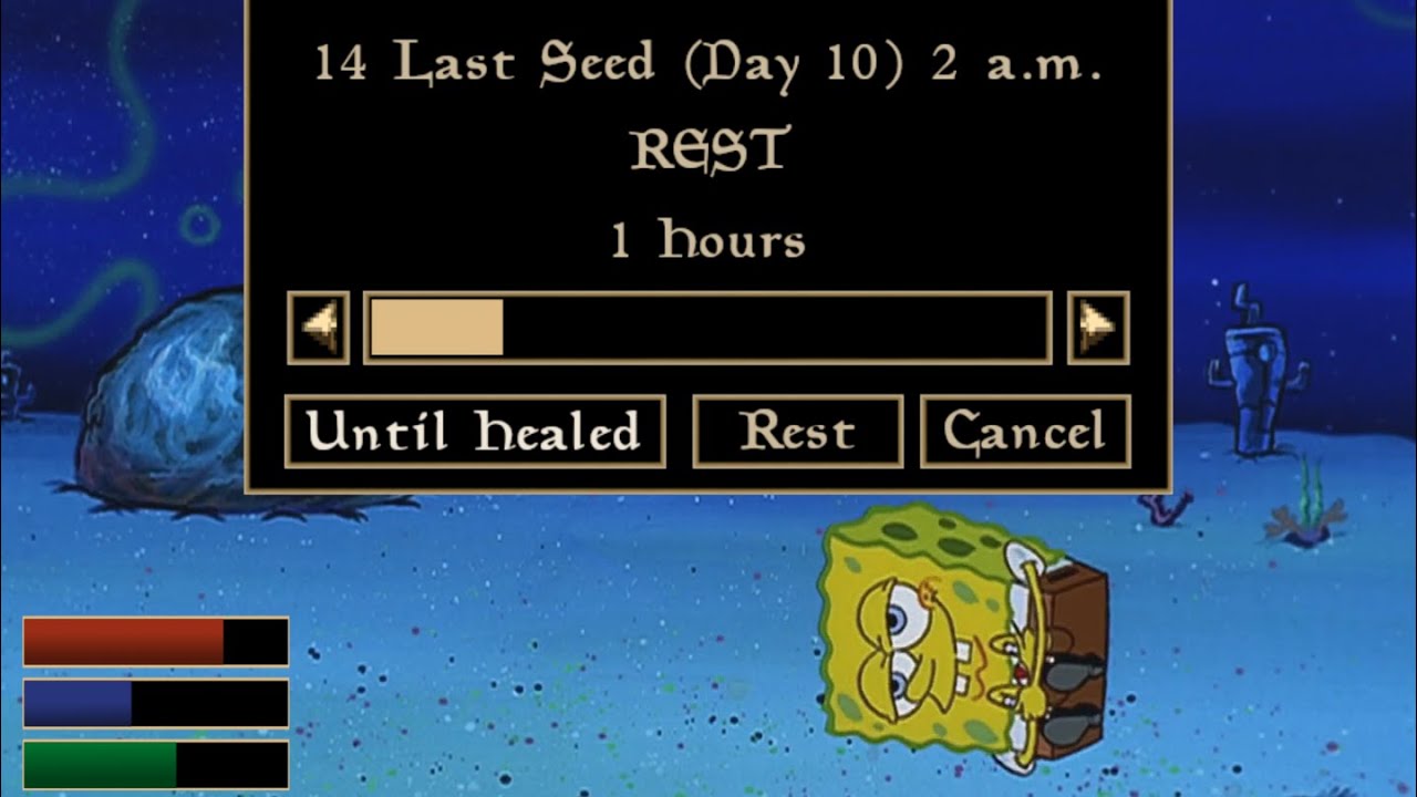 trying to rest in Morrowind