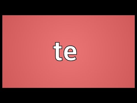Te Meaning