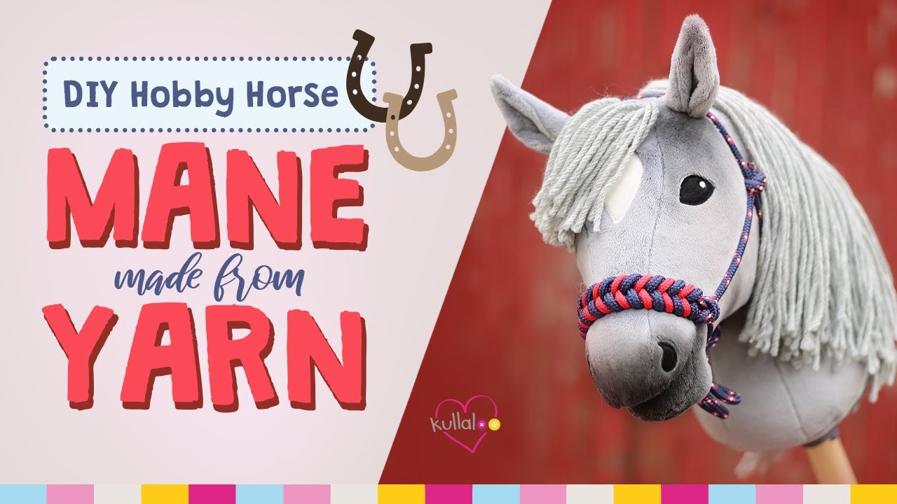 Hobby Horse Mane tutorial ❤️ How to make a mane made from yarn for your stick pony