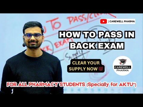How to pass in back exam or Supply exam || Carewell Pharma