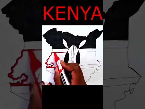 Kenya Map Easy Trick | How to Draw Kenya Map Easy | Drawing Ideas for beginners