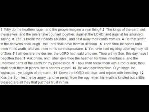Psalm 2 KJV song sung by Michael E. Owens