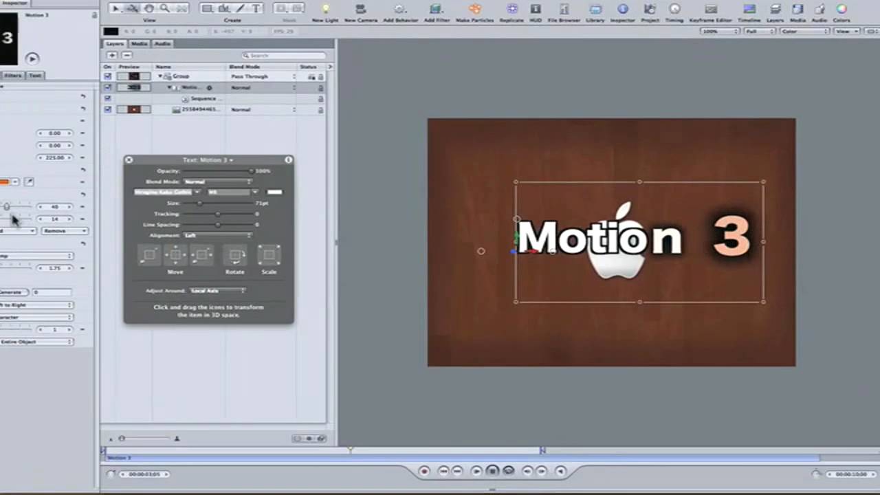 Motion 3 Tutorial: The Powerful Sequence Text Behavior