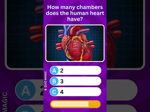 How many chambers does the human heart have? #GeneralKnowledgeQuiz #GKQuiz #ViralQuiz
