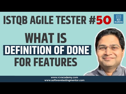 ISTQB Agile Tester #50 - What is Definition of Done for Features