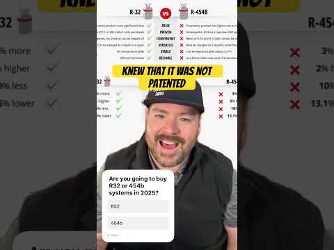 Propaganda for 454B refrigerant catching up? #hvacguide #r32 #454b 